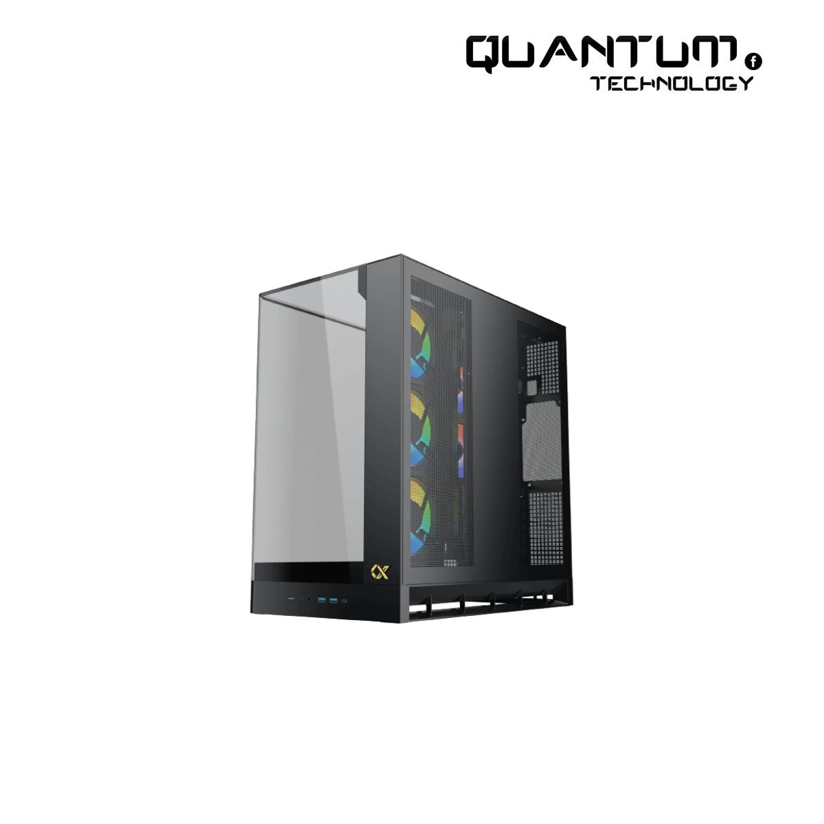 Xigmatek PANO II LCD Panoramic Mid Tower Case with 8 ARGB Fans + 9″ Mo ...
