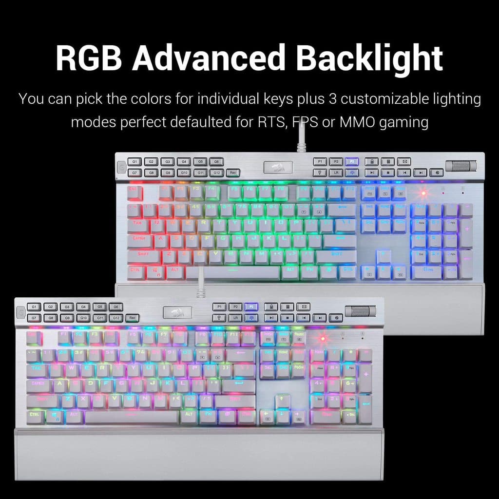Redragon K550 RGB Yama Gaming Keyboard – Purple Switches & Macro Keys ...