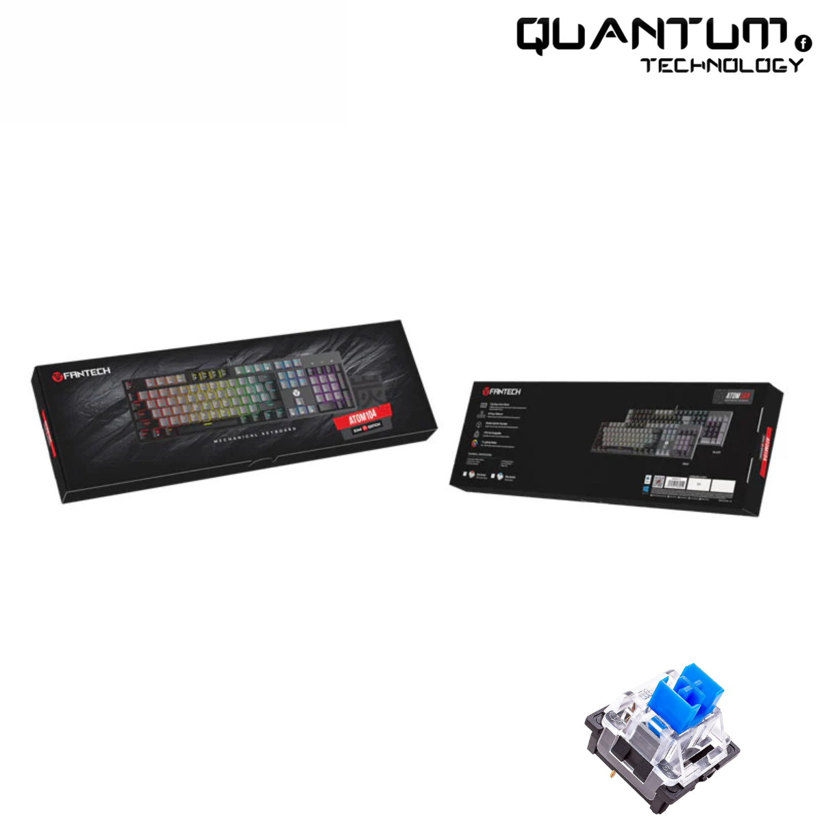 Atom104 MK886 V2 Grey – Full-Size Mechanical Keyboard Blue Switch ...