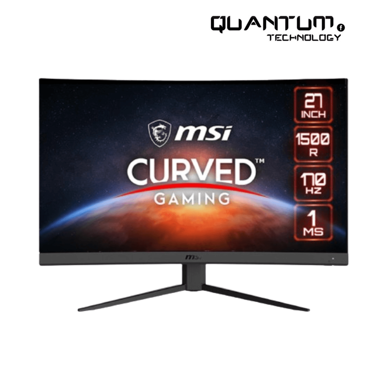MSI G27CQ4 E2, 27" 1500R Curved Gaming Monitor, 2560x1440 (WQHD), VA ...